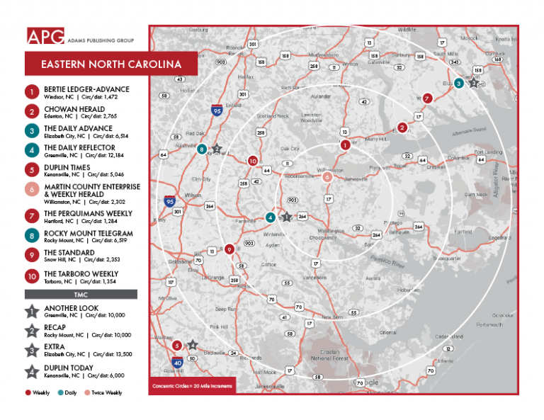 APG Regional Maps with Circulation_ENC - Adams Publishing Group